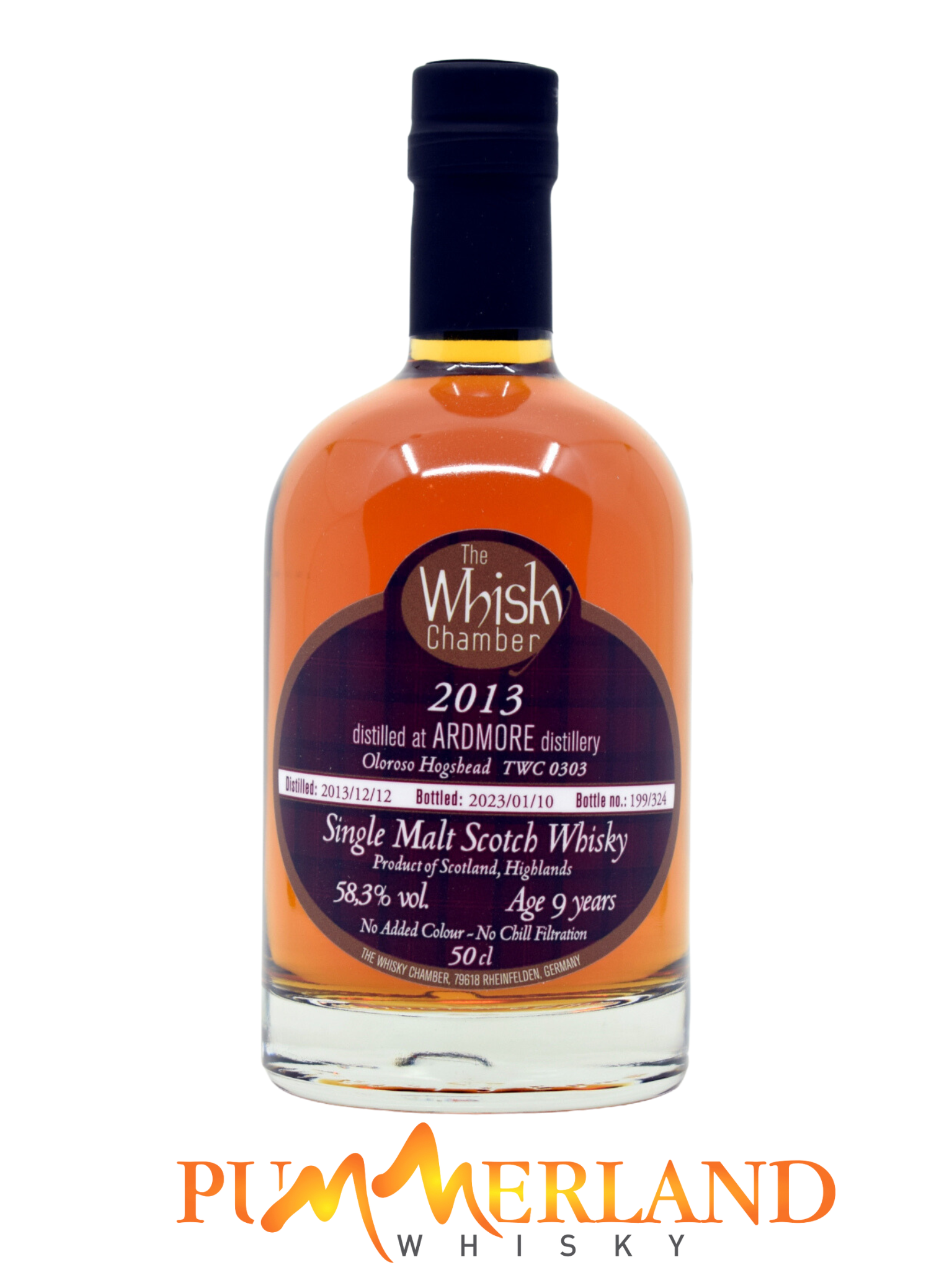 The Whisky Chamber Ardmore 2013 9 J. 58,3% Oloroso Hogshead ...